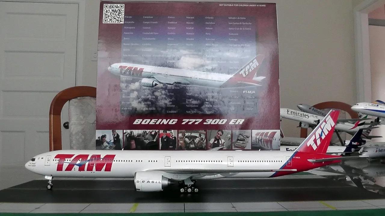 Inflight 200 TAM Airlines 777-300ER Unboxing and Review