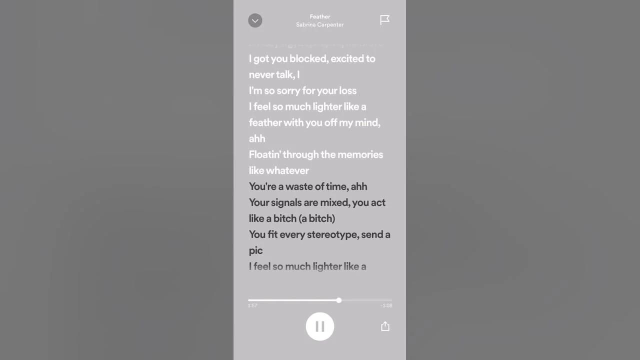 Sabrina Carpenter: Feather (Sped Up) | #Lyrics