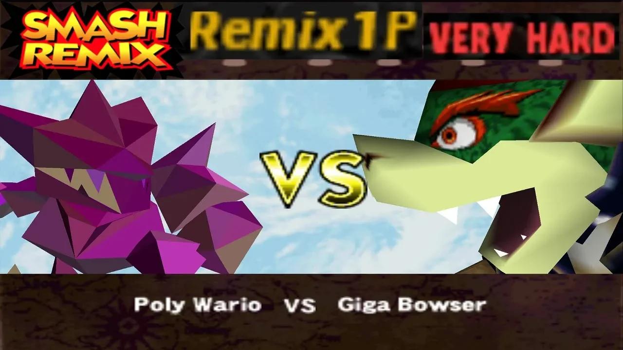Smash Remix - Classic Mode Remix 1P Gameplay with Polygon Wario (VERY HARD)