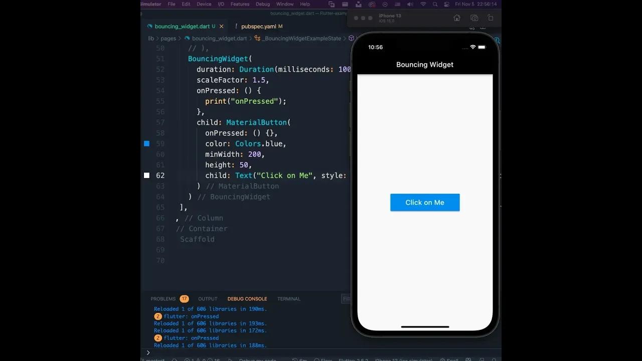 Flutter UI | Bouncing Widget Package Example