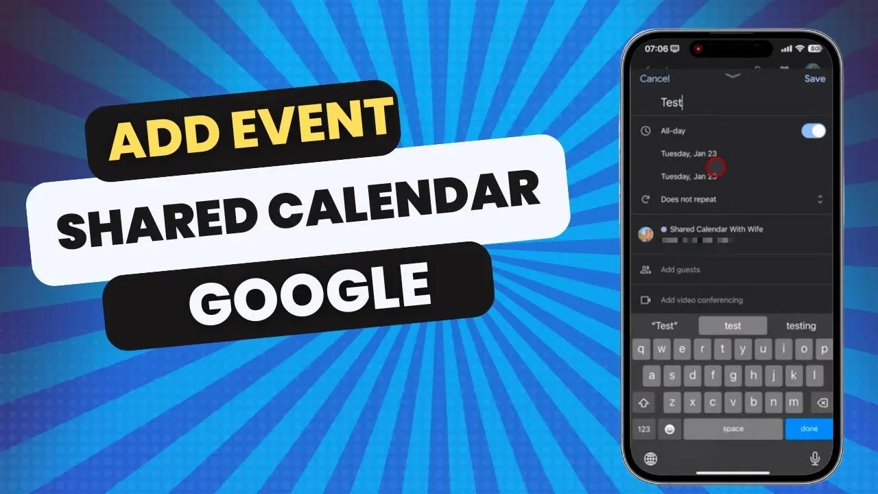 How to Add an Event to a Shared Google Calendar
