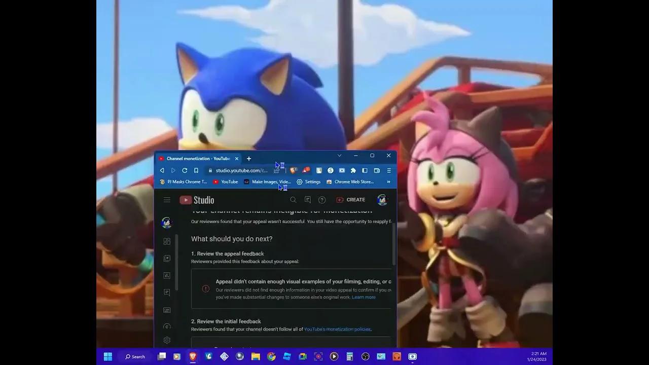 Sonic Gives A Speech To YouTube Team Rejected My Appeal For ...