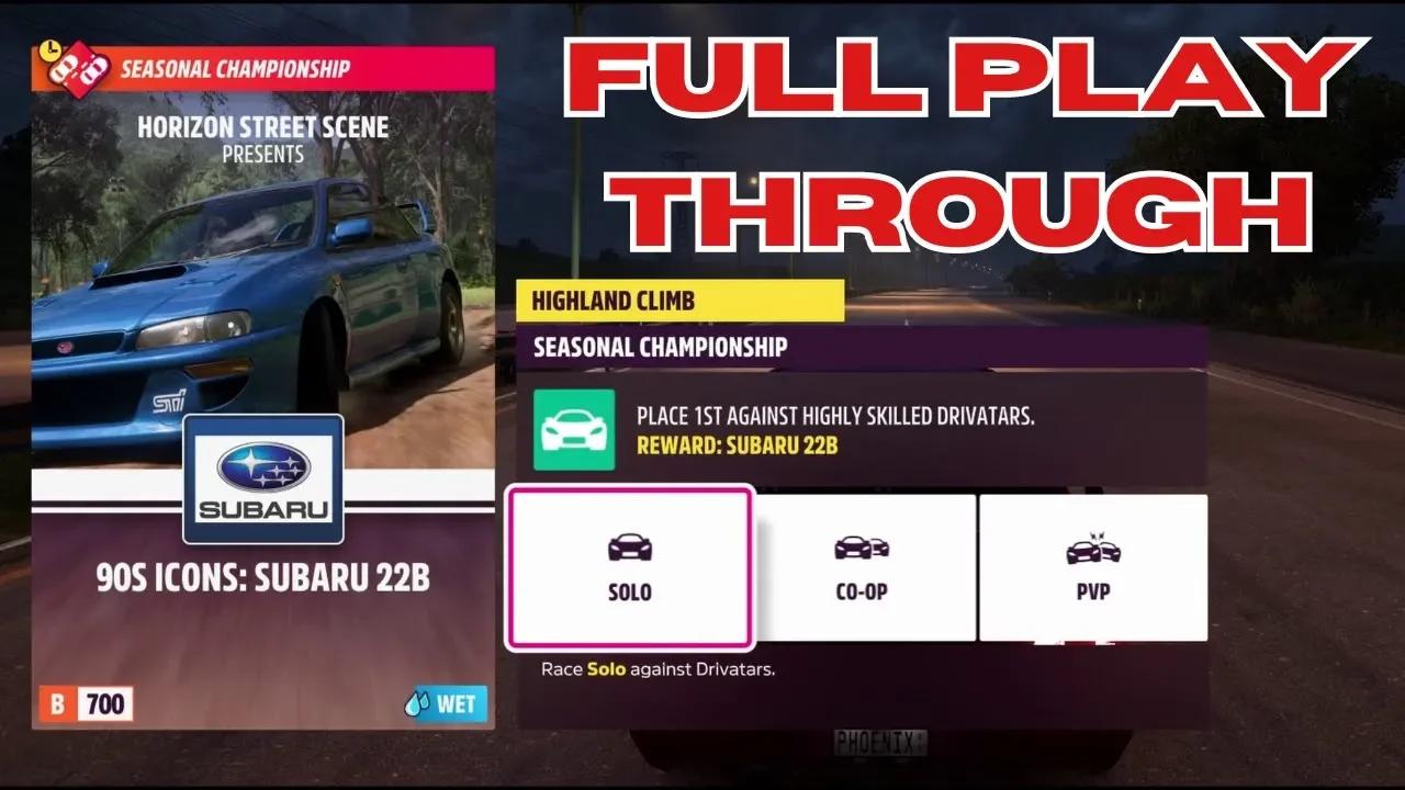 Forza Horizon 5 - "90's Icons: Subaru 22B" - B Class - Subaru
