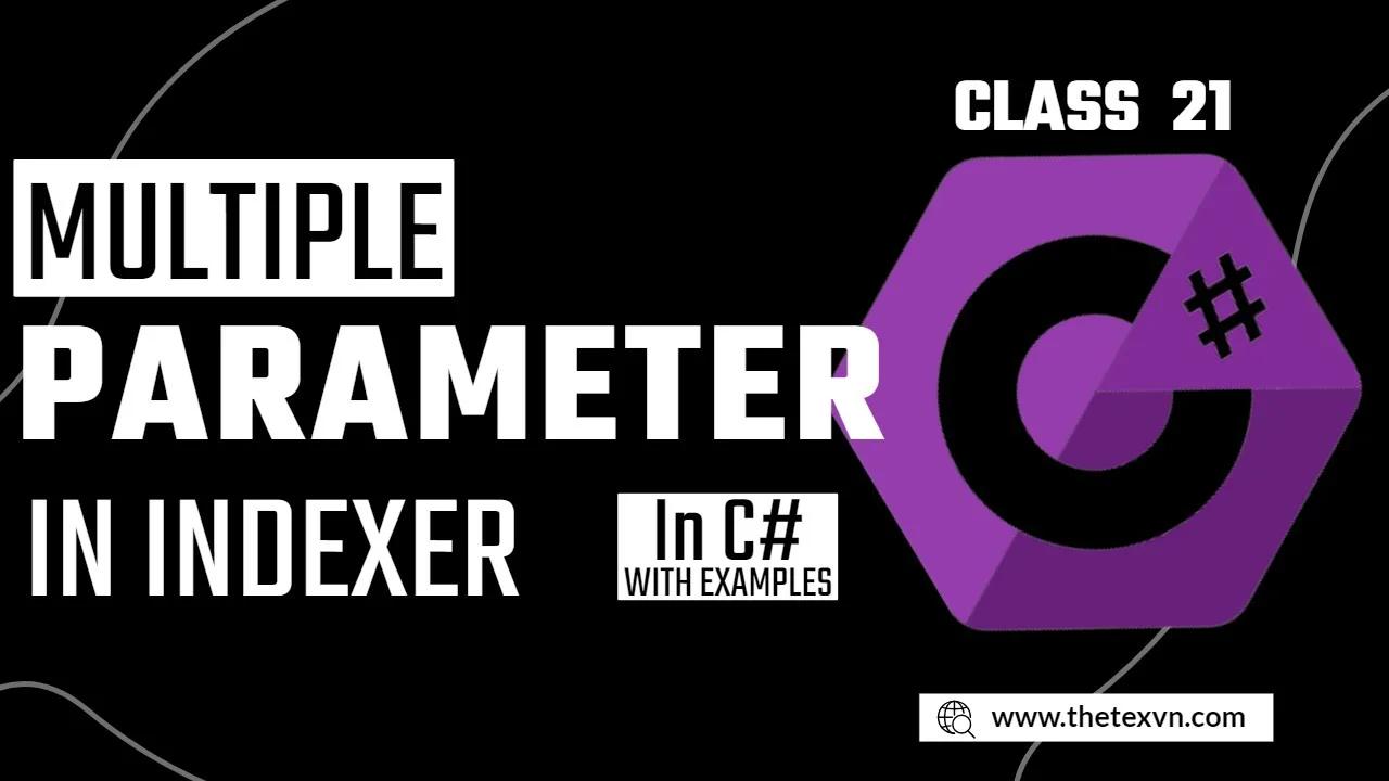 C Multiple Parameter In Indexer With Example C Tutorial Class 21