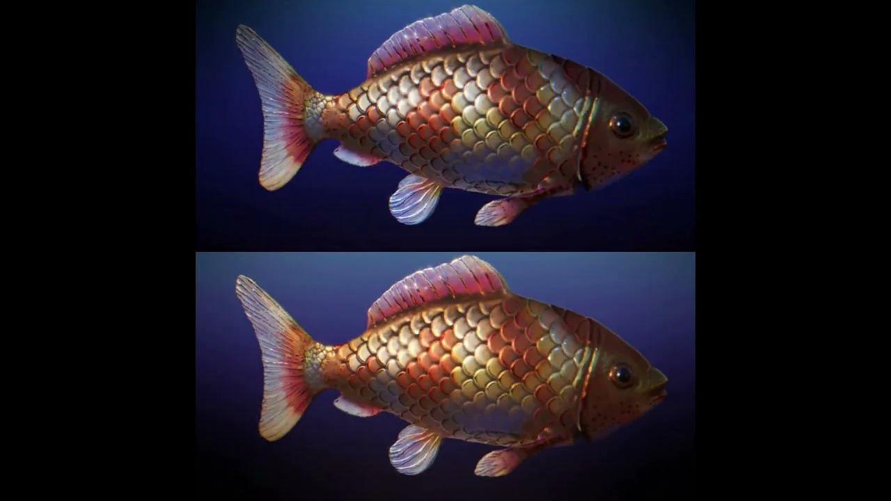Sculpted and Vertex painted Fish in Blender 3.3.1 🐟🐠🐡