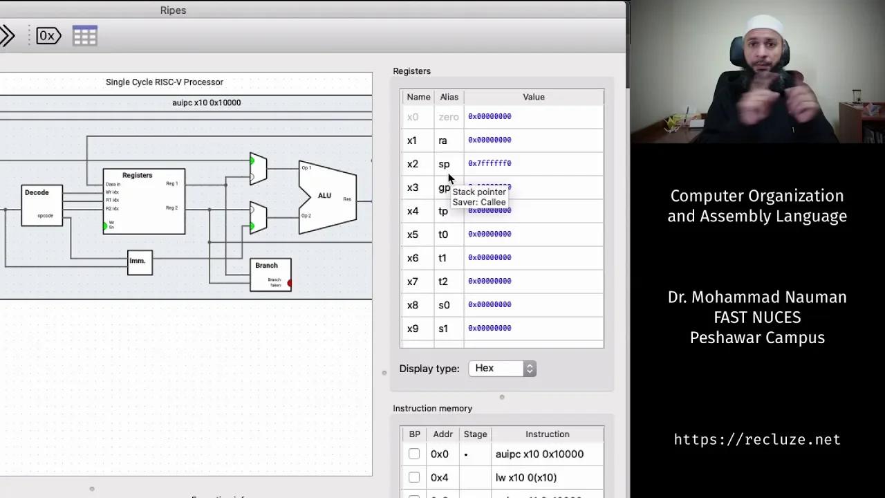 Computer Organization and Assembly Language 22 - RISC-V Assembly, Ripes ...