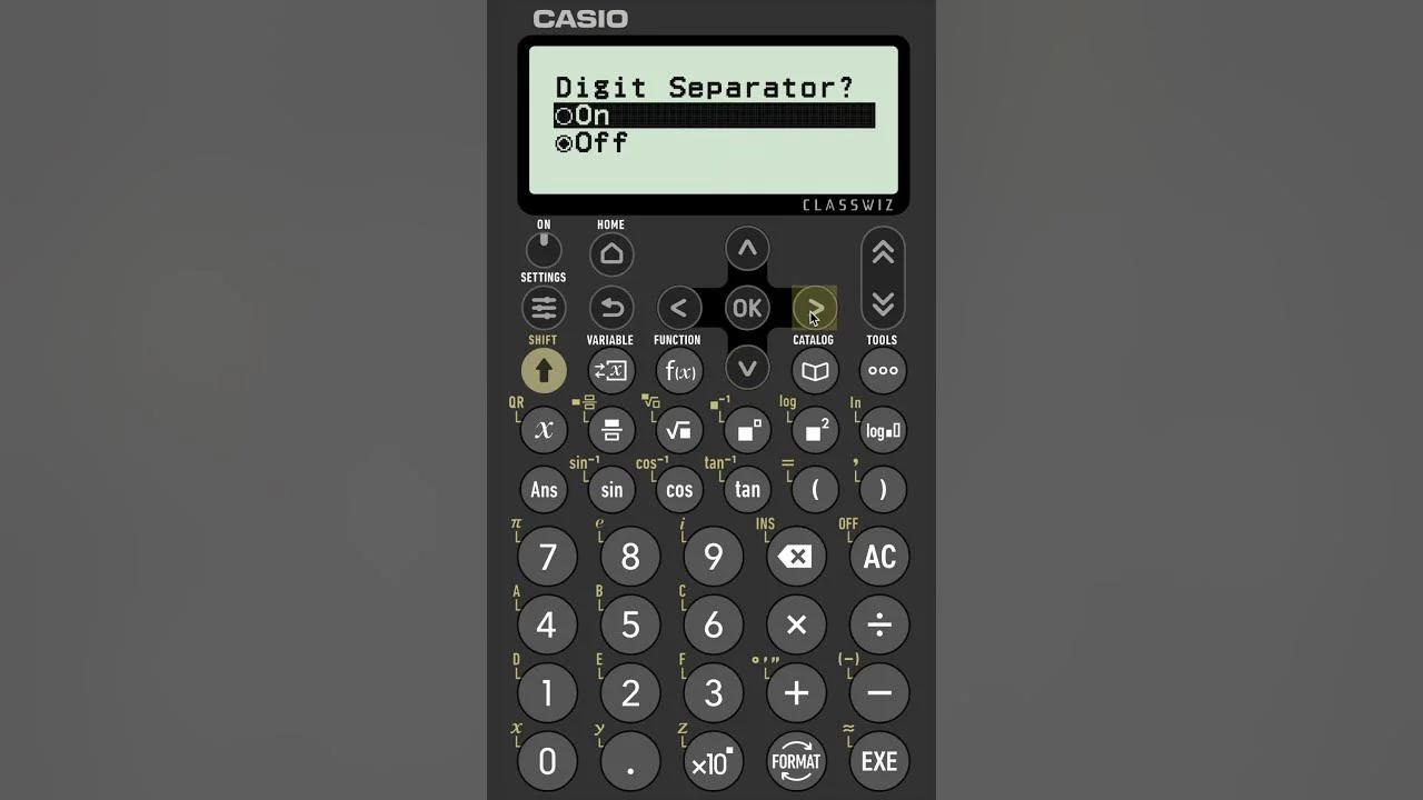 How To Use The Digit Separator On A Casio Fx 991cw Make Large Answers Easier To Read