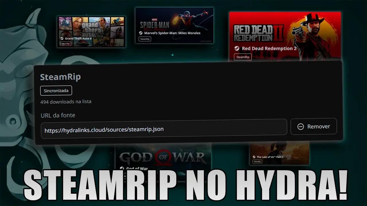 NOVA FONTE COM JOGOS! STEAMRiP CHEGOU NO HYDRA!!