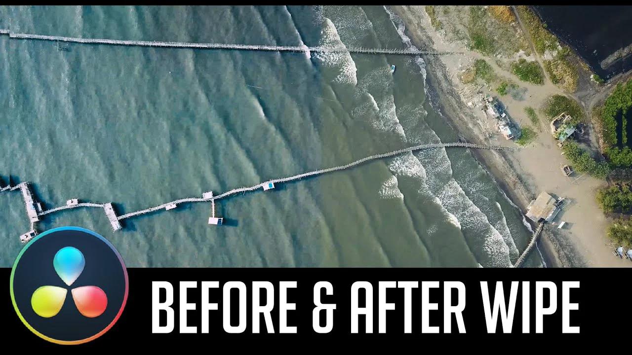 How To Make A Before And After Wipe Transition Effect Davinci Resolve 16 Tutorial