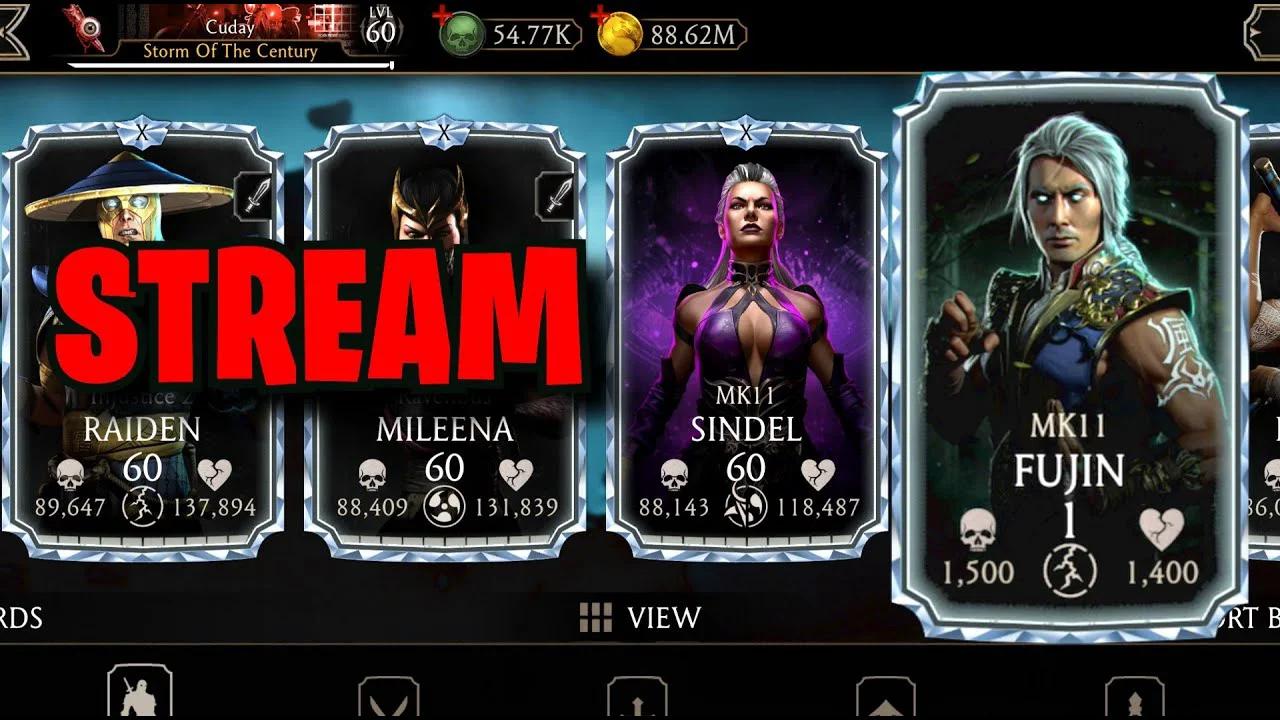 MK 11 Fujin Gameplay! MK Mobile Live Stream | Survivor Mode Gameplay on Fully Maxed Account