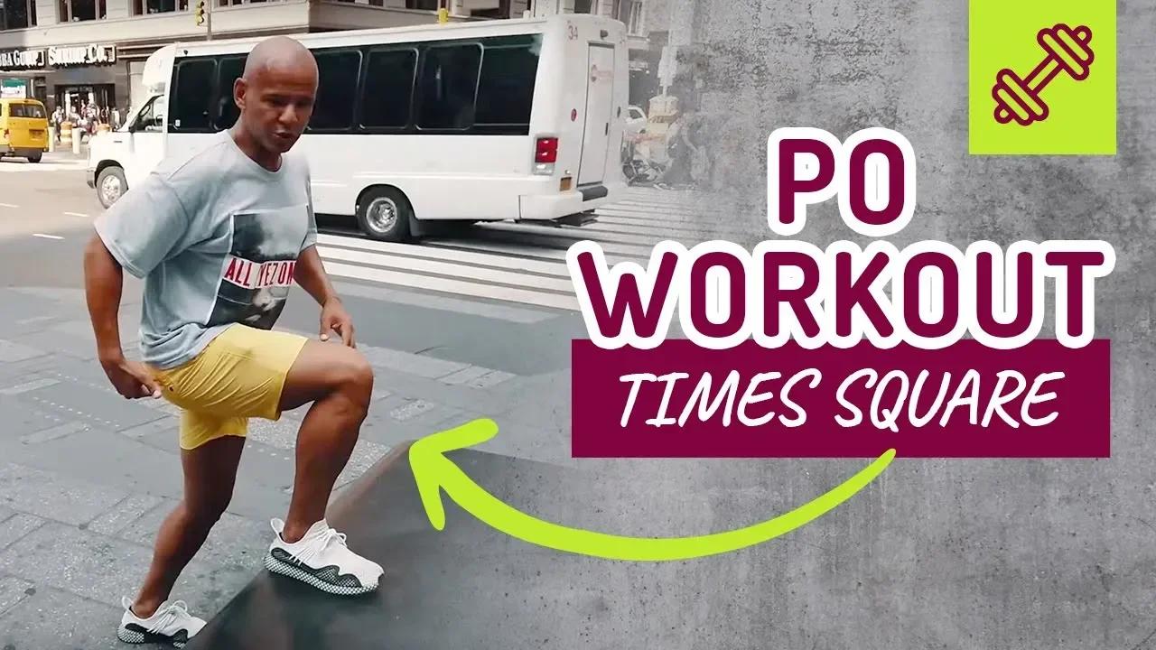 PO Workout am TIMES SQUARE - Was sagen die Menschen dazu ? Coach Cecil