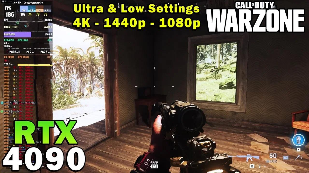 Call of Duty: WARZONE | RTX 4090 | Ryzen 9 7950X | 4K - 1440p - 1080p ...