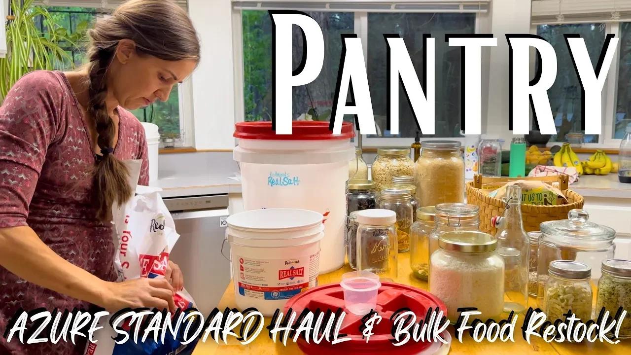 HUGE WHOLE FOODS PANTRY RESTOCK & AZURE STANDARD BULK GROCERY HAUL