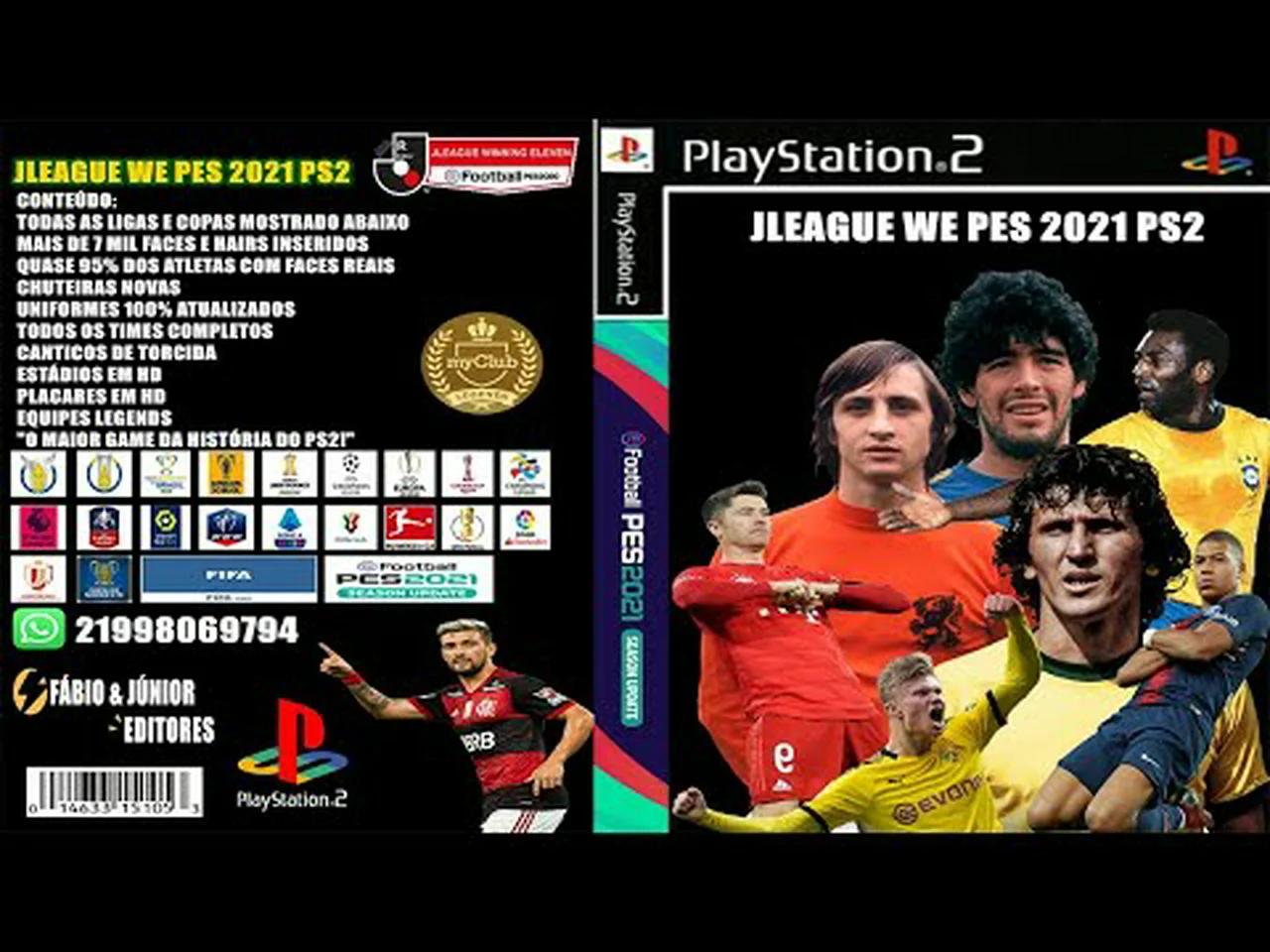 PES 2021 PS2 WE JLEAGUE LANÇAMENTO EDITOR JÚNIOR