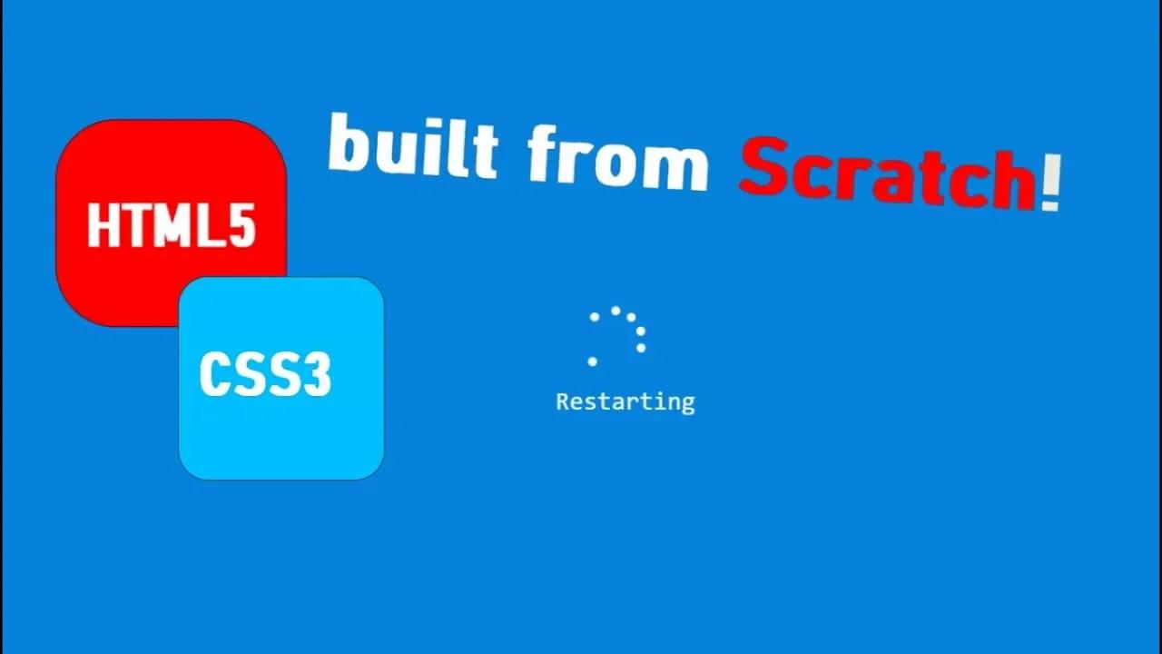 How to Create A Windows 10 Restarting Animation HTML and CSS