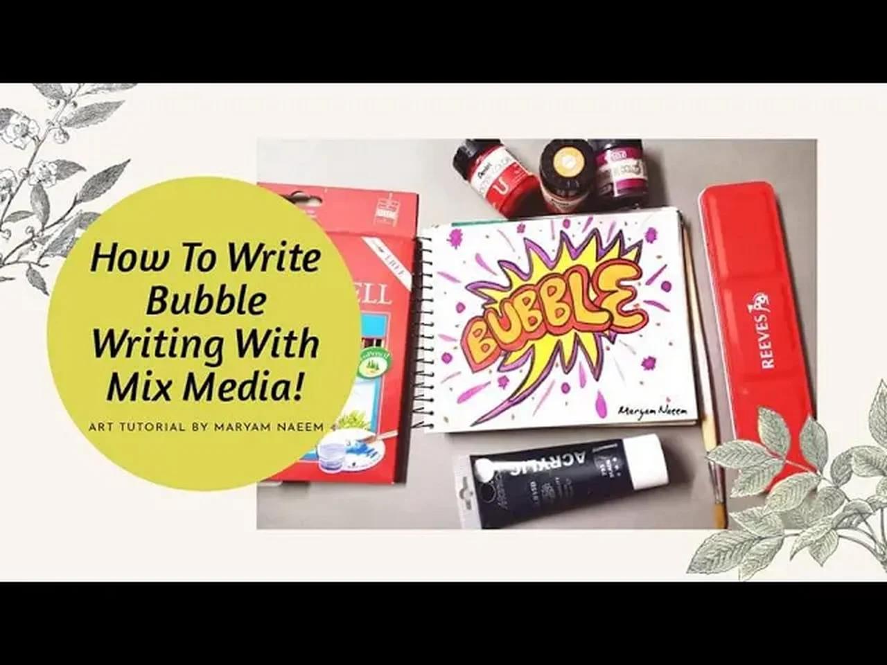 Bubble Writing Tutorial I How to Write and Paint #bubble #writing # ...