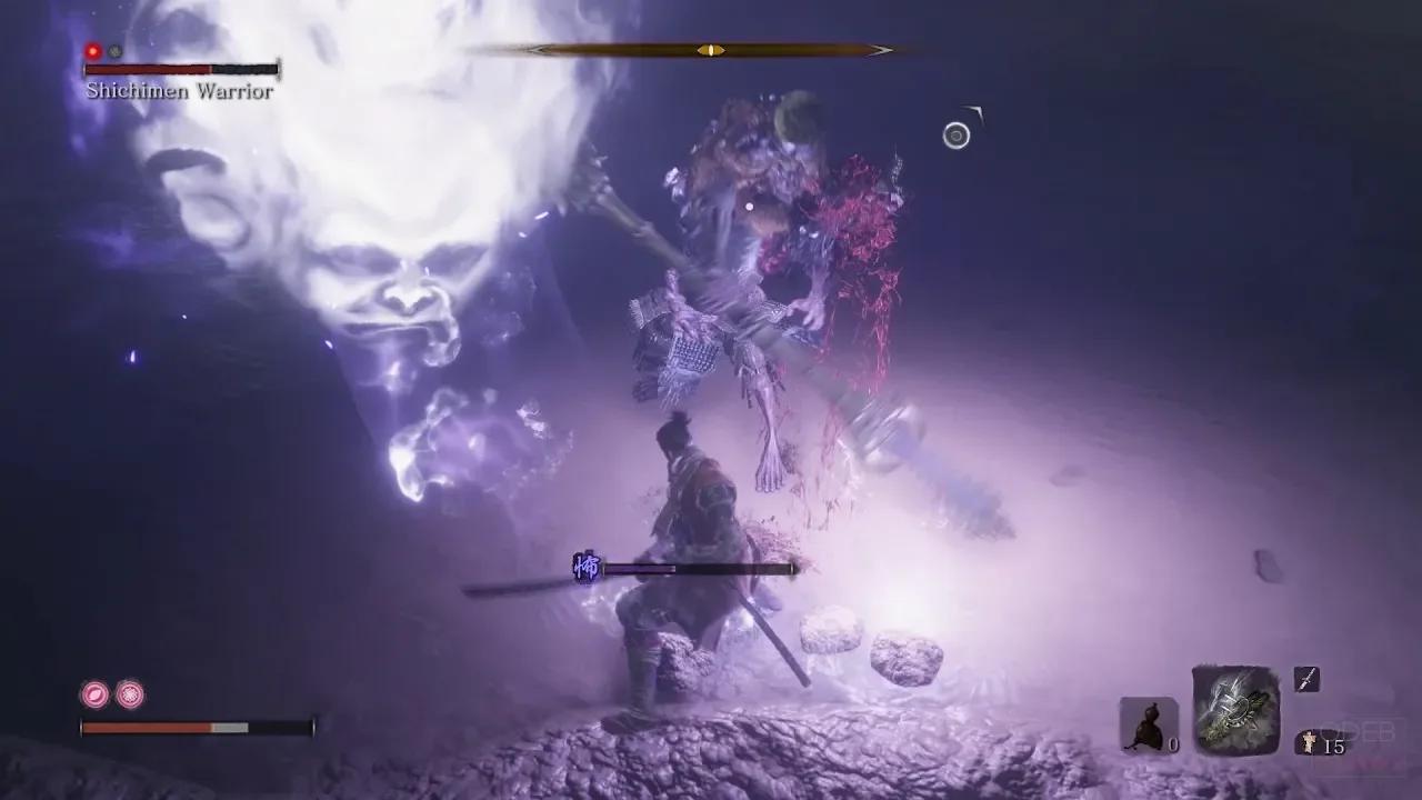 Sekiro Shadows Die Twice - Shichimen Warrior Boss Fight | No Divine ...