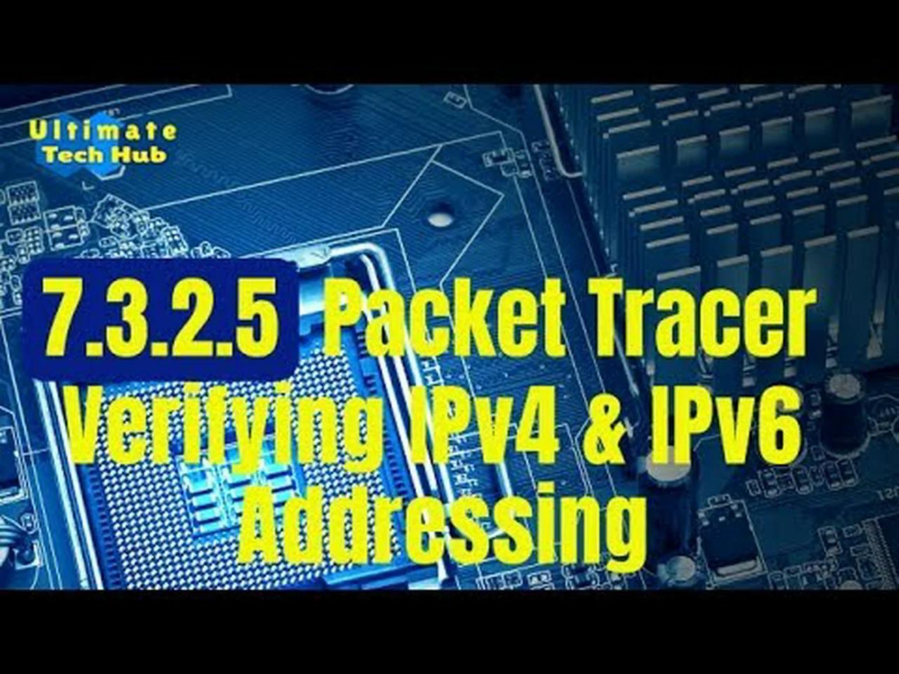 7.3.2.5 Packet Tracer - Verifying IPv4 and IPv6 Addressing with Answers English