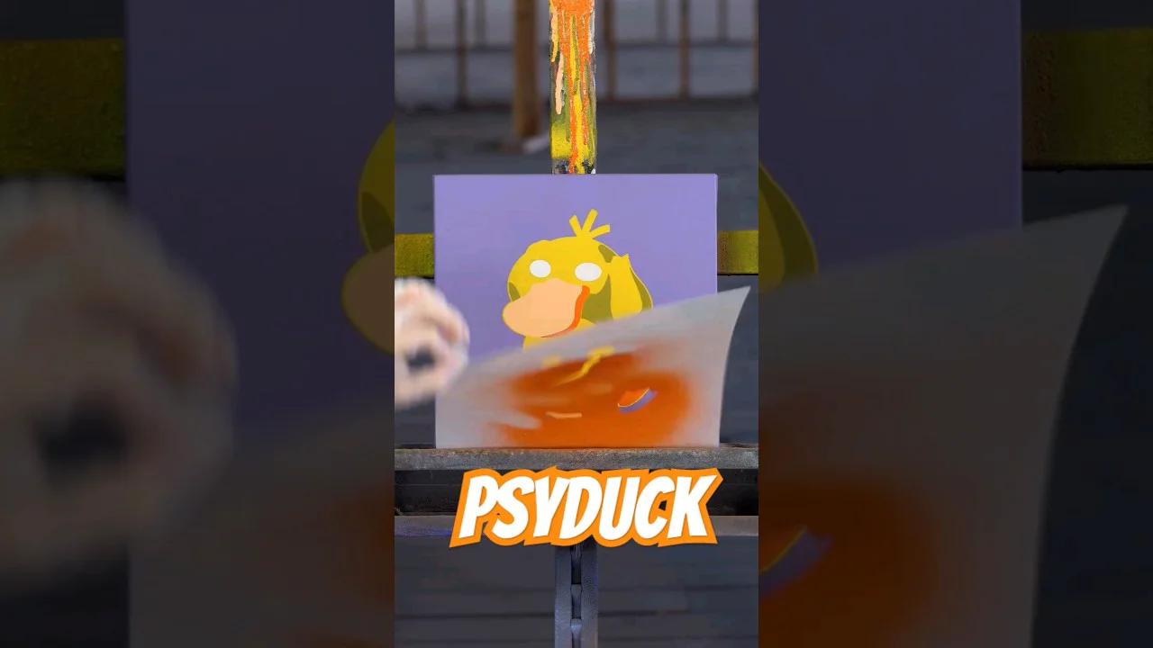 Spray Painting Pokemon Psyduck