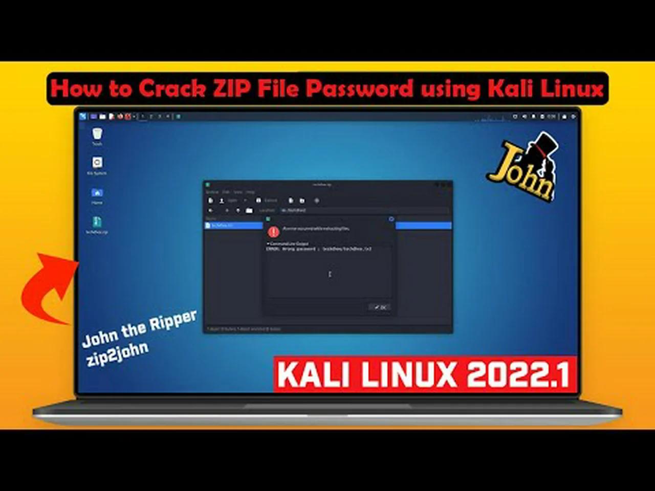 How To Open Password Protected Zip File Using Kali Linux John The Ripper 9631