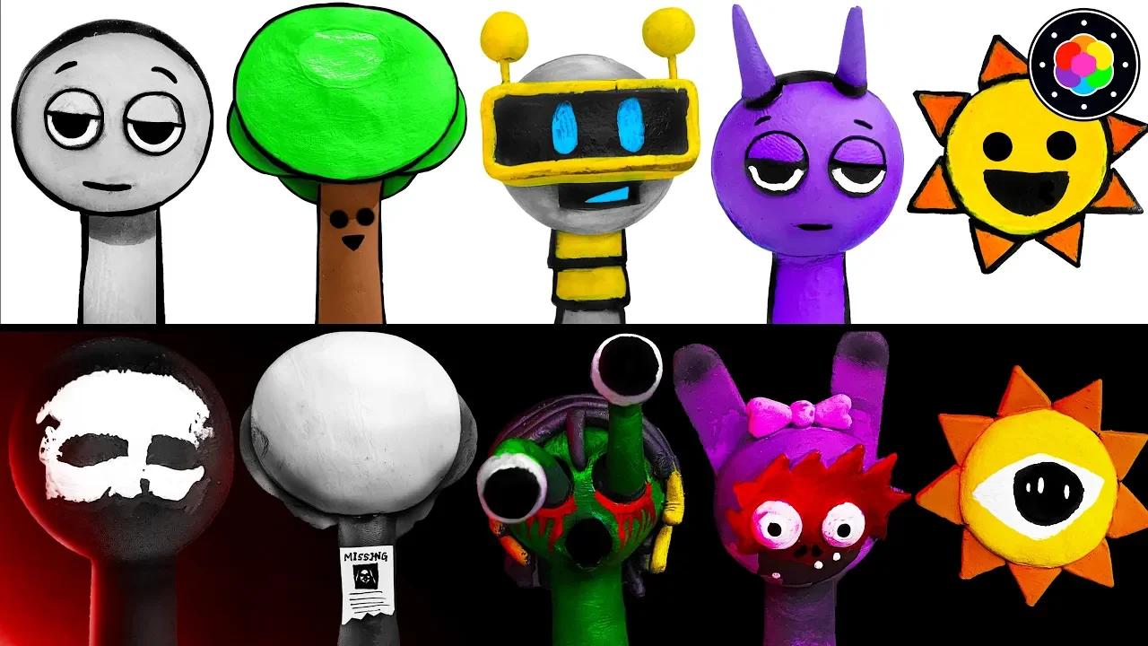 Como hacer a TODOS LOS PERSONAJES de SPRUNKI INCREDIBOX 🌈🌥️ (Vineria ...