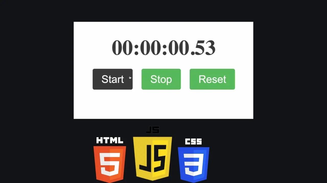 Building A Stopwatch With Javascript And Css Javascript Css 