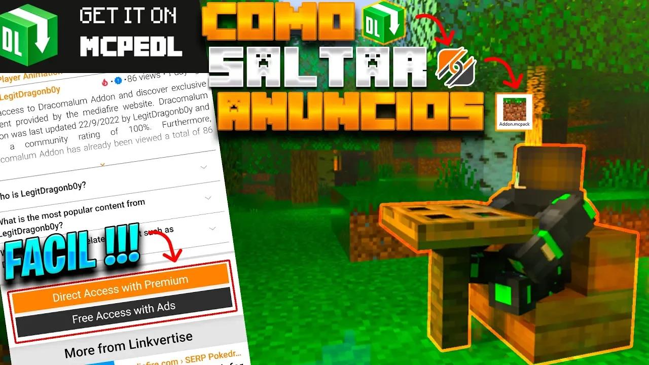 Tutorial para descargar los addons de MCPEDL | Saltar anuncios para no descargar algún virus 🦠