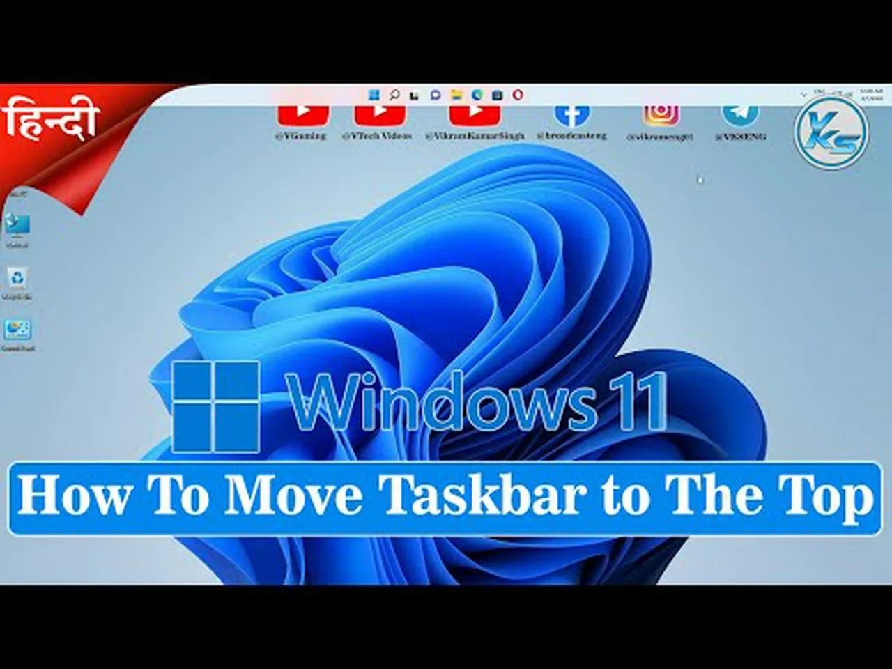How To Move Taskbar to the Top on Windows 11