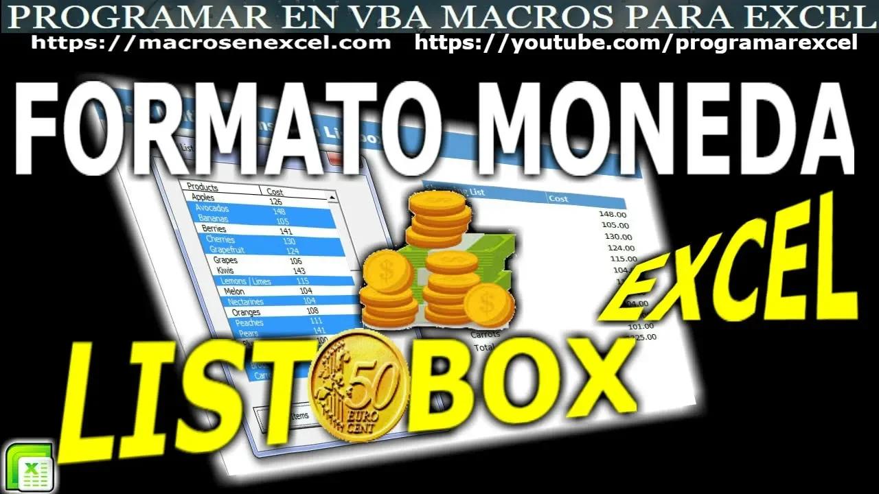 336 ️ Como dar FORMATO de MONEDA a 🔥 Item LISTBOX
