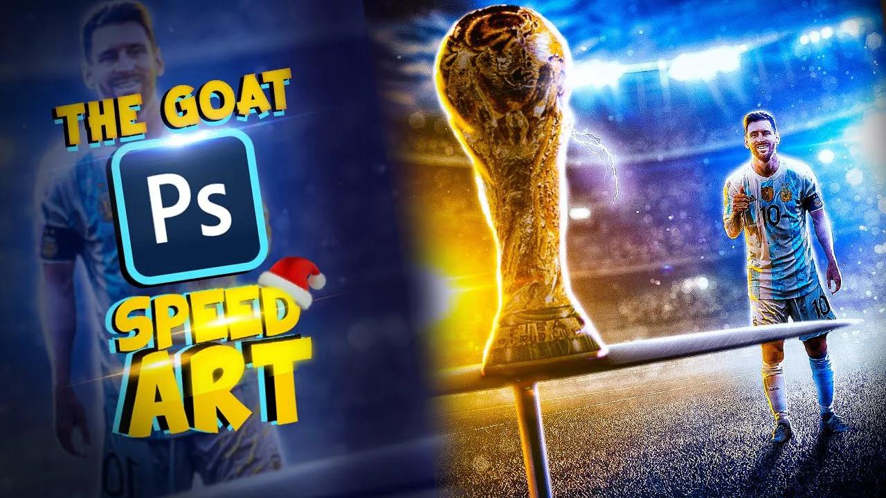 Messi FIFA World Cup Photo Manipulation Speed Art in Photoshop. # ...