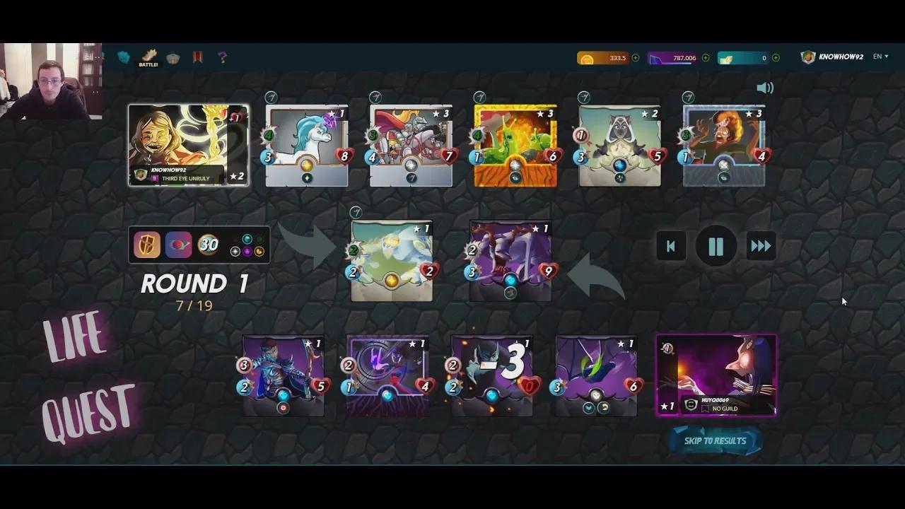 Splinterlands - Life Splinter Ranked Plays (Silver 3 GAMEPLAY)