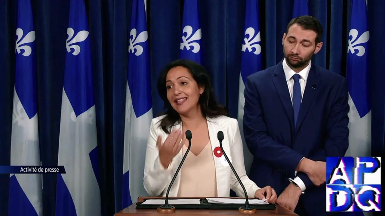 30 oct 2024 - Point de presse du QS avec Ghazal et Cliche-Rivard