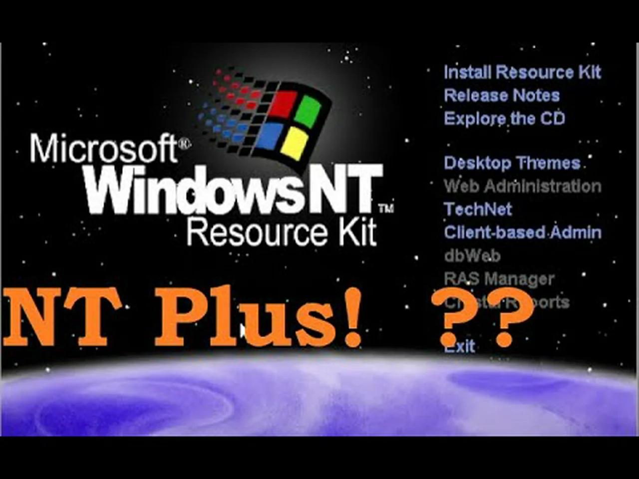 NT "Plus!" - Microsoft WindowsNT Resource Kit 4.0 Setup and Desktop ...