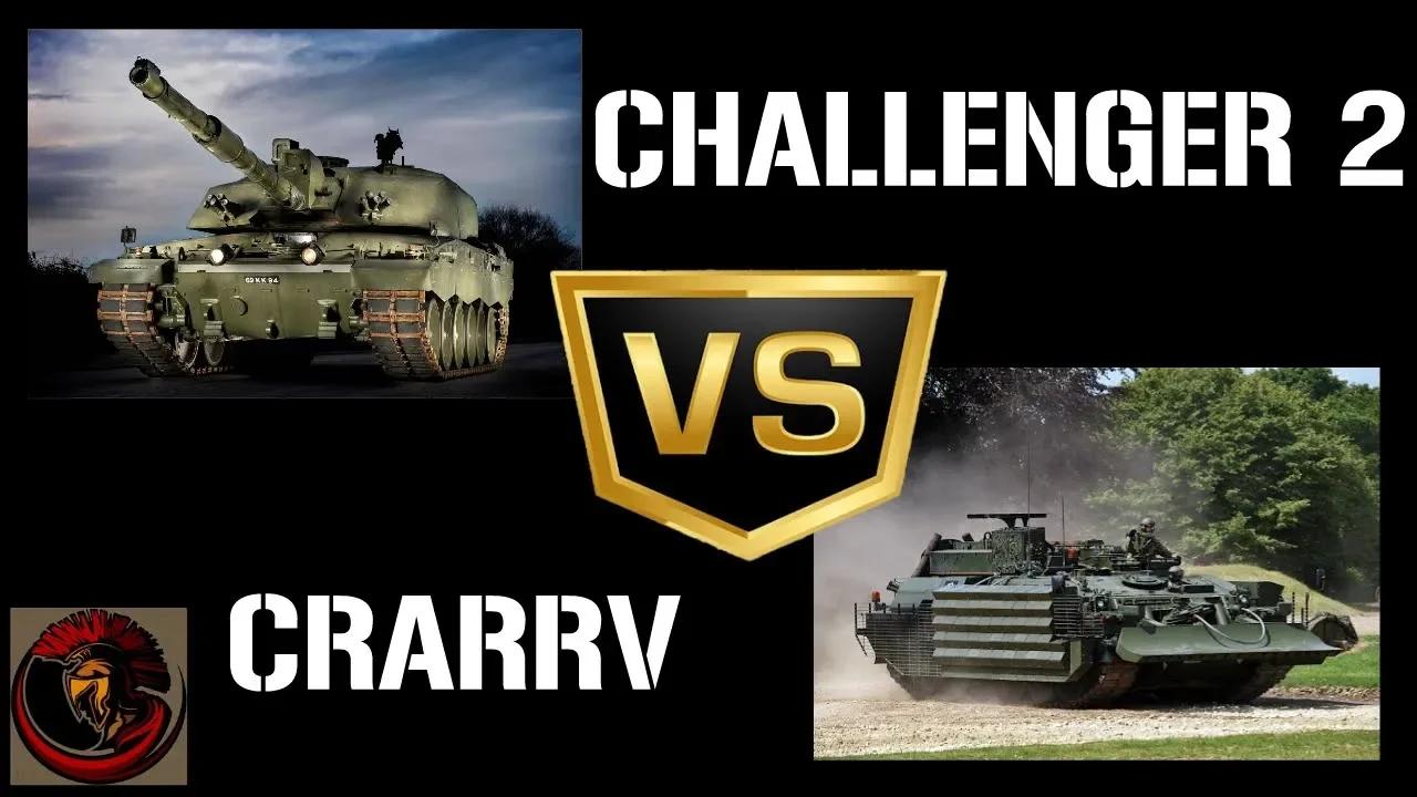 Tank drag Racing - Challenger 2 main battle tank vs CRARRV