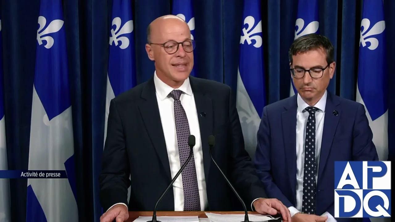 27 sept 2024 - Point de presse du PQ avec Paradis et Arseneau