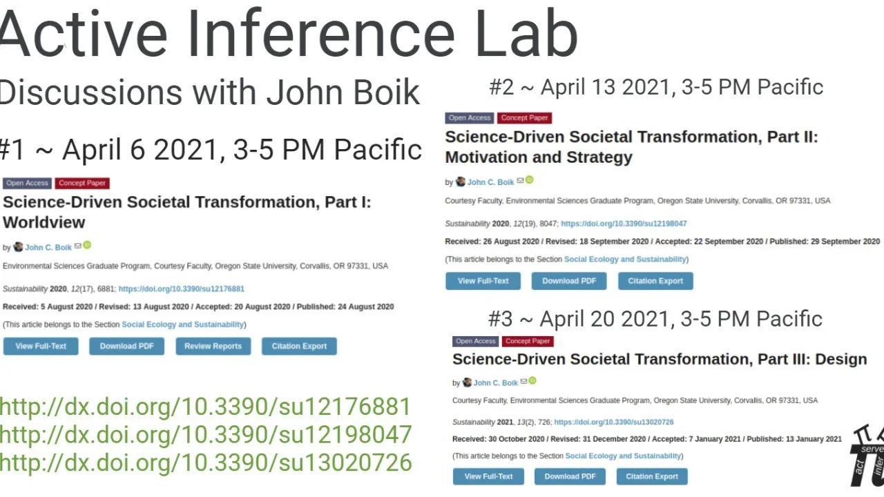 Active Inference Livestream #21.01 ~ John Boik
