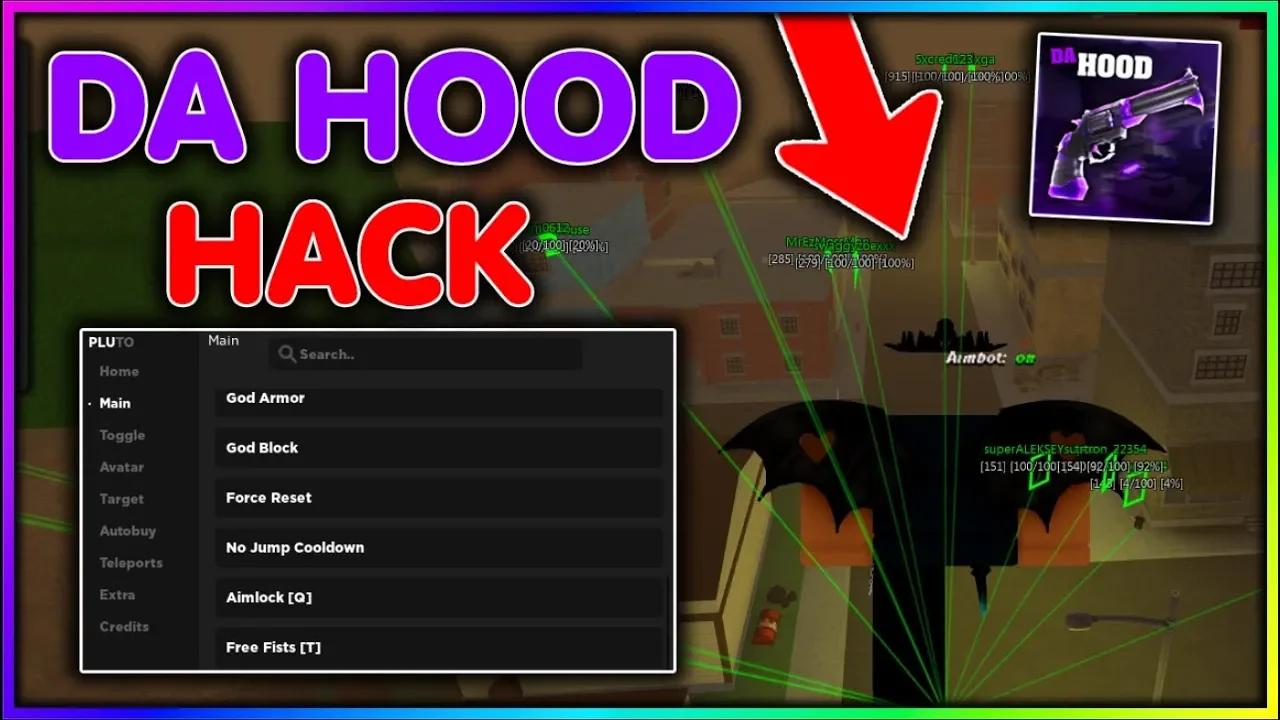 NEW *BEST* Da Hood Script GUI Hack PLUTO | Aimlock, God Mode, Cash Auto ...