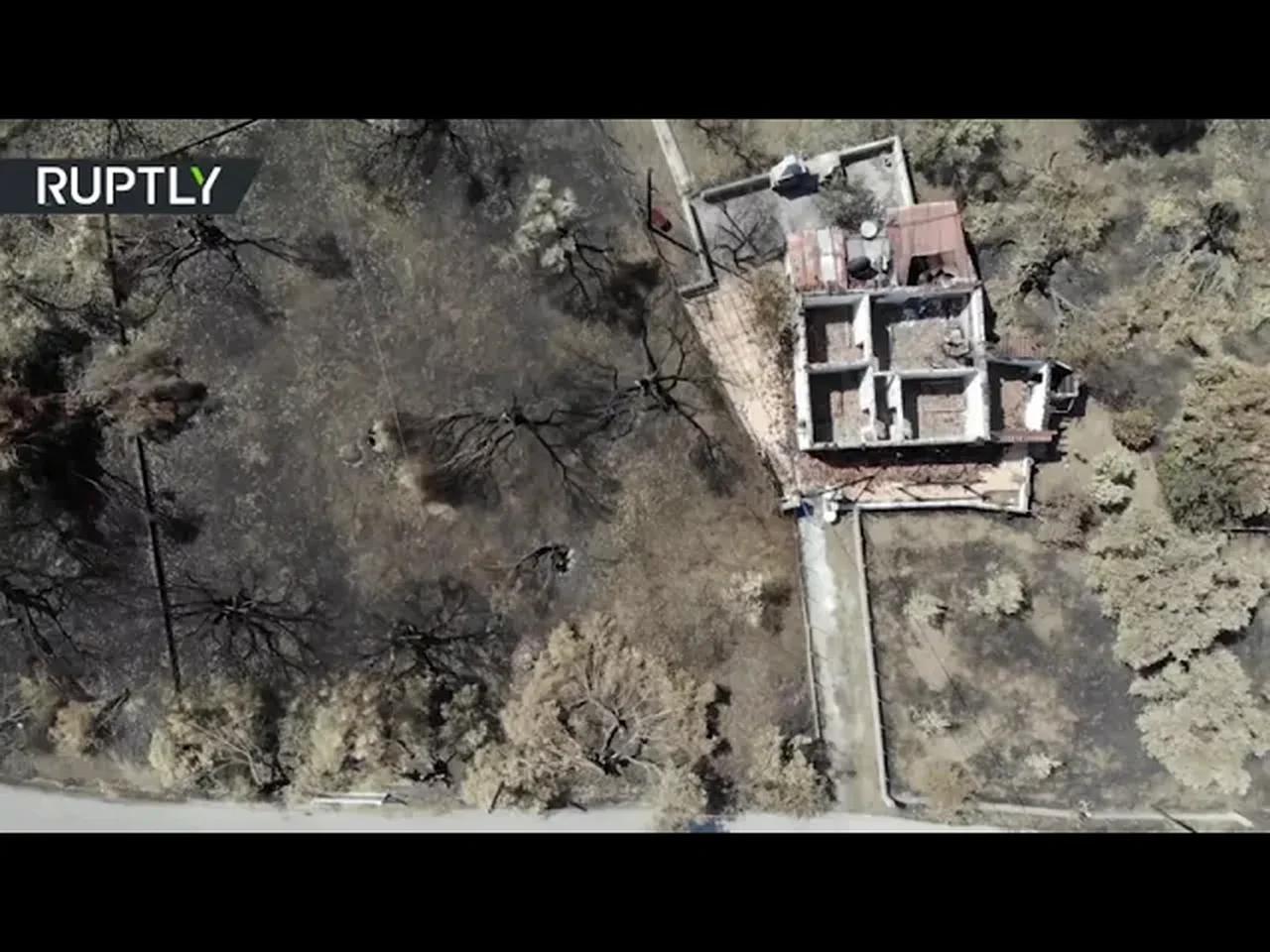 Tragic scenes | Drone shows extensive wildfire damage on Evia