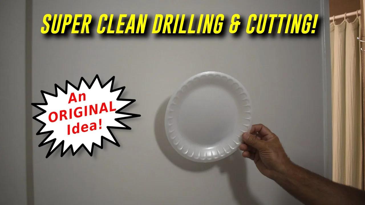 SUPER CLEAN Drilling & Cutting In Drywall or Plaster Walls!