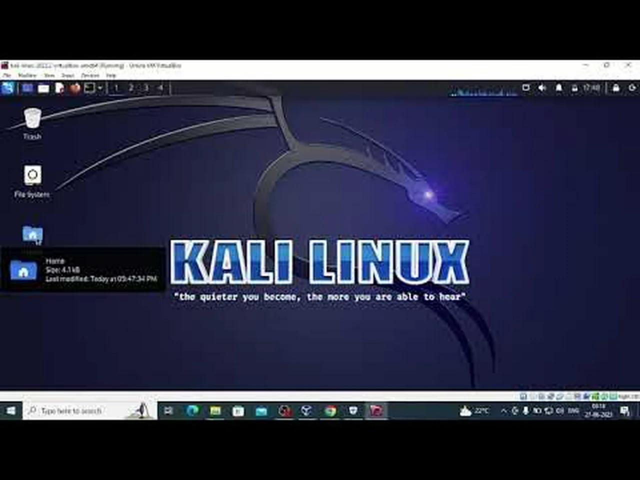 How To Download And Install Kali Linux In Windows Using Virtualbox Ethical Hacking Lab Setup