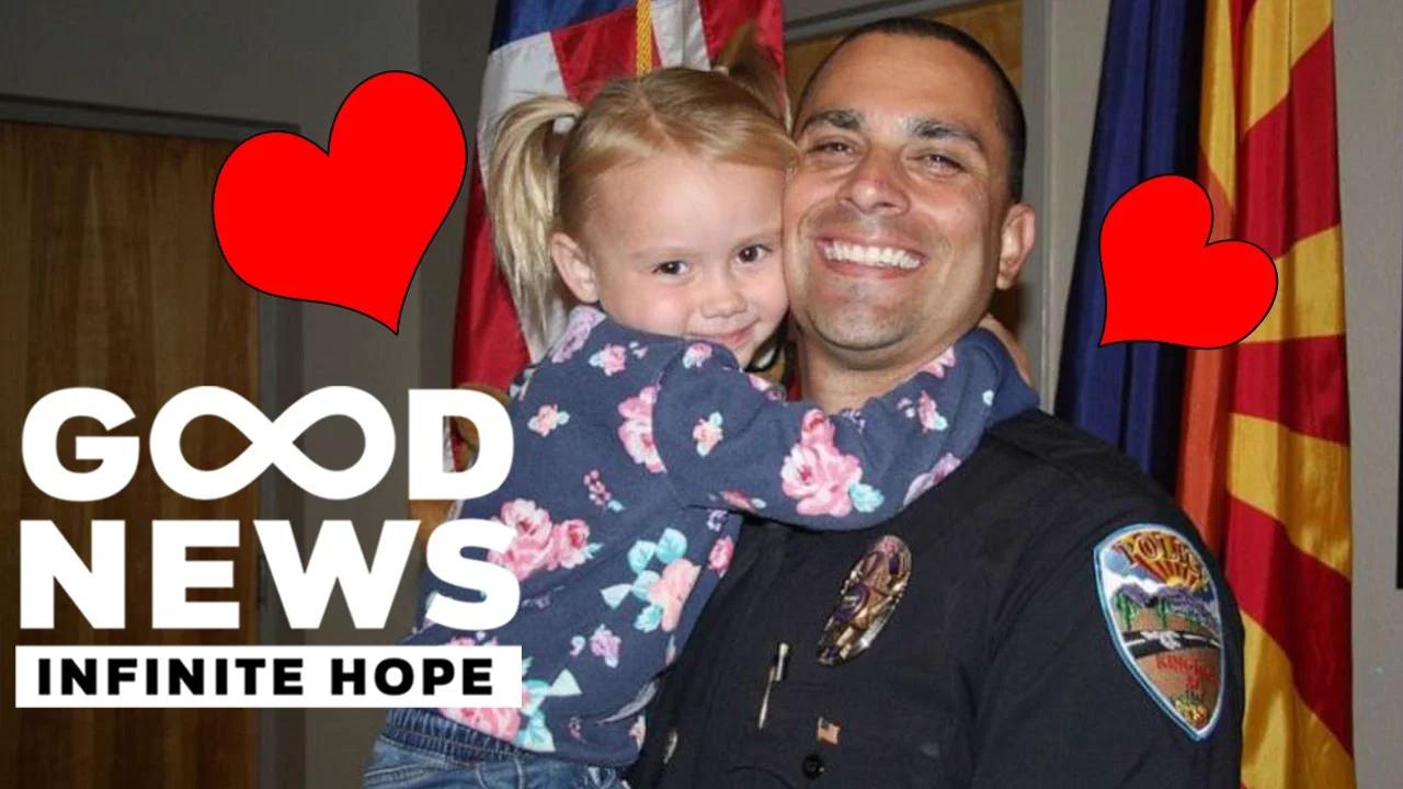 Good News Police Officer Adopts Little Girl He Comforted While On