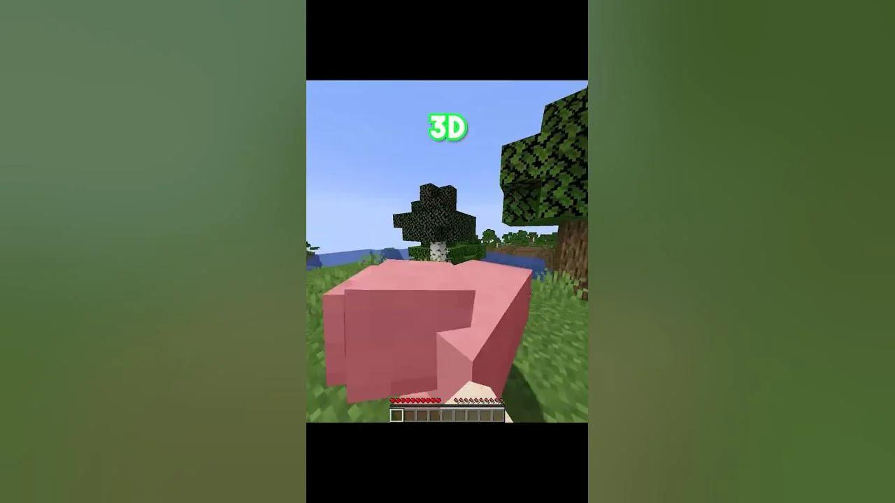 1d vs 2d vs 3d vs 4d minecraft #shorts