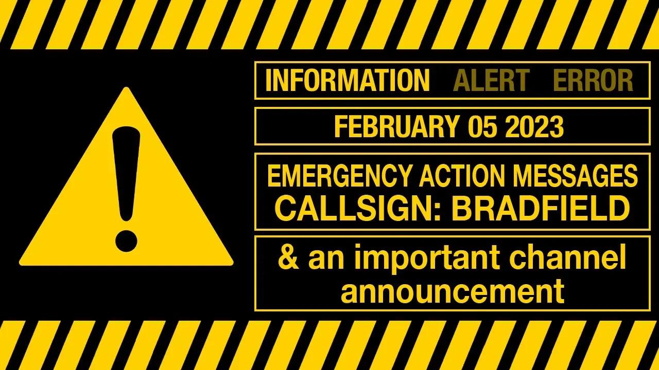 US Emergency Action Messages for February 05 2023 & Important Channel ...