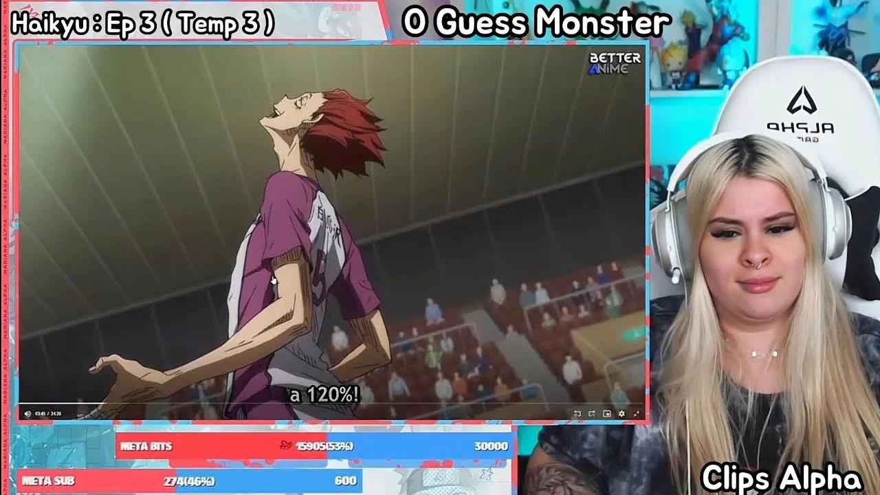 Mariana Alpha - Guess Monster | Haikyuu | Ep 3 |Temporada 3 ( React )