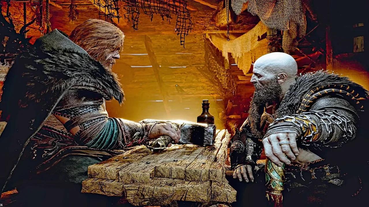 God of War Ragnarok Kratos Meets Thor & Odin For The First Time Scene (4K 60FPS) PS5
