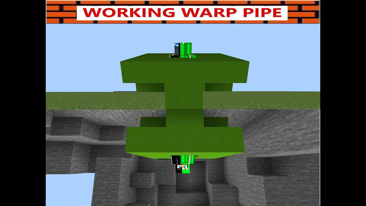 Minecraft Bedrock: Working Mario Warp pipe Tutorial! (No Mods)