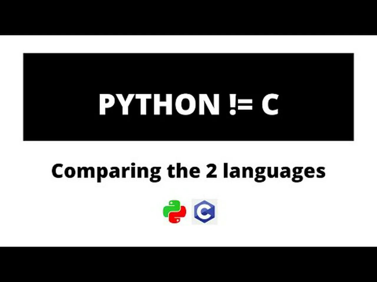 Python v C to solve same problem