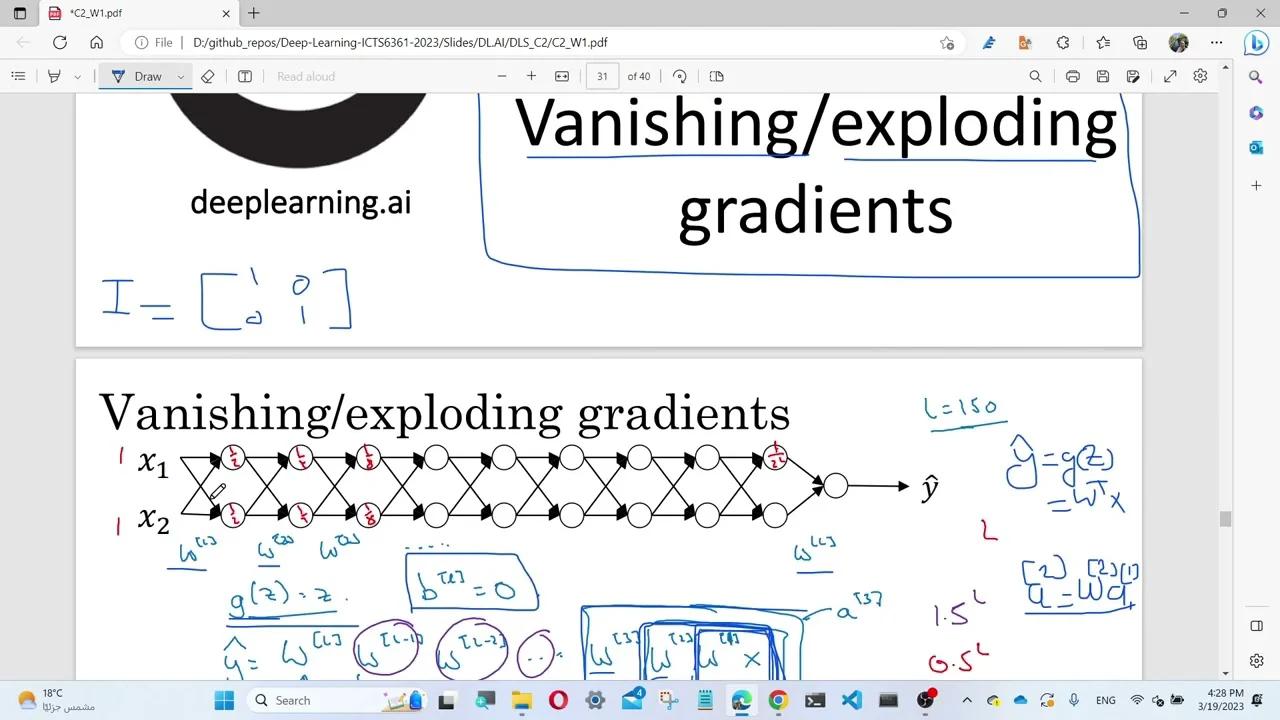 Deep Learning - Vanishing / Exploding Gradients