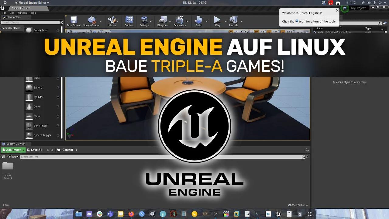Unreal Engine auf Linux: baue Triple-A Games! | #linux #development #unrealengine