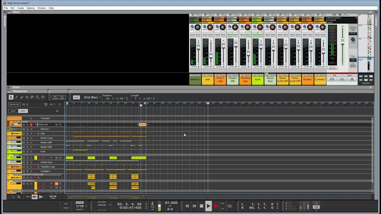 Mixing down this new il durk type beat. Help me love - centric beats